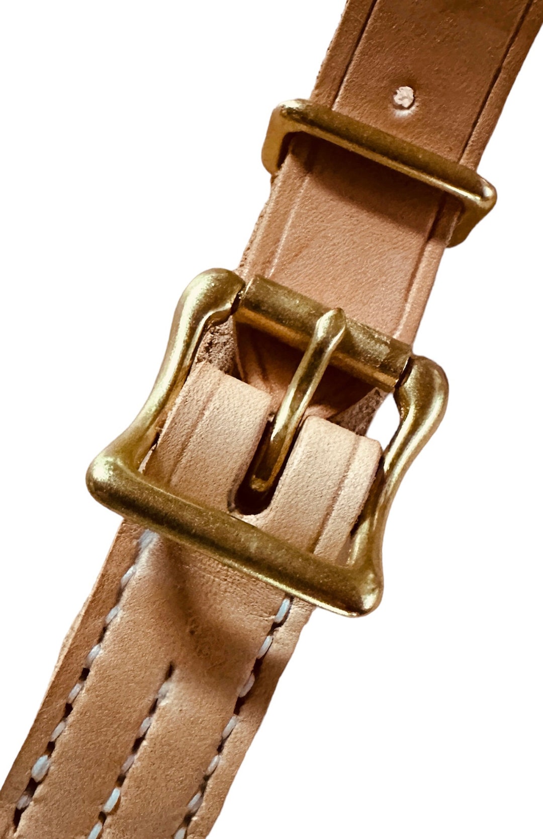 Rugged Gentle Choke Collar, All Natural Tan Heavy Leather and Solid ...