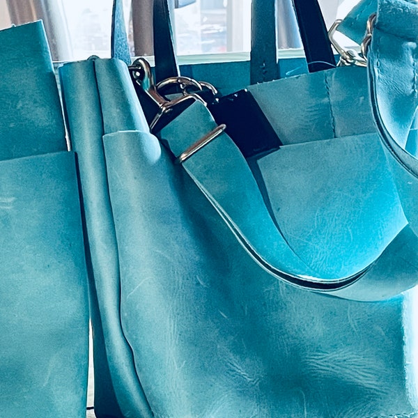 Turquoise Leather - Etsy