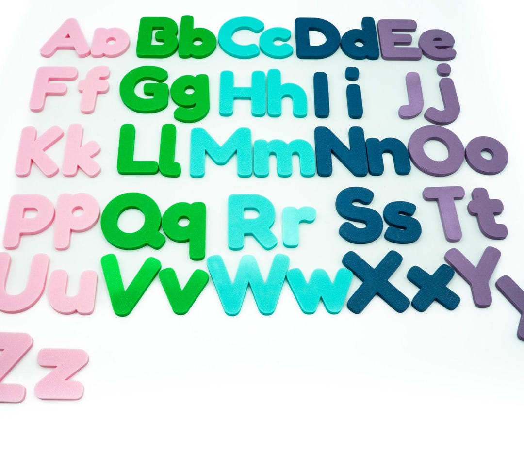 3D Printed Alphabet Set: Homeschool Sensory Play - Etsy
