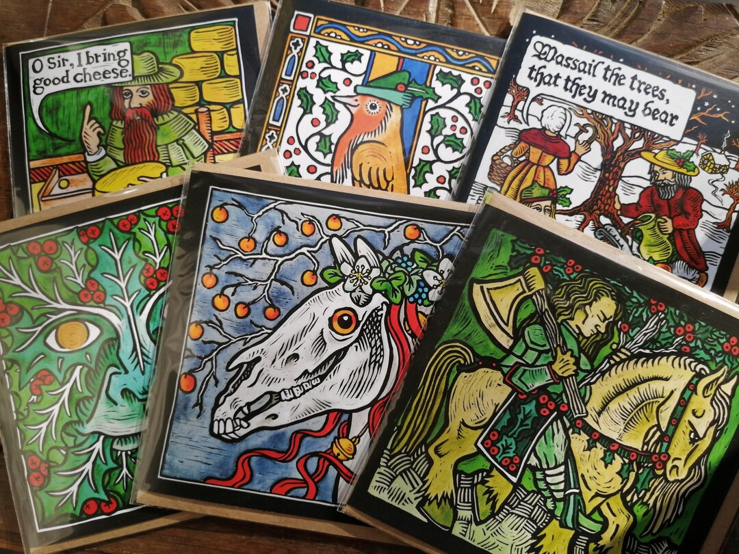 Choose Your Own 4 Designs Yule/christmas Cards - Etsy