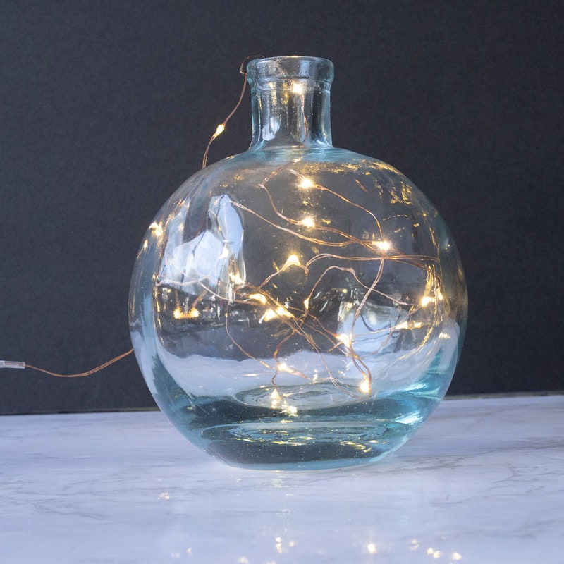 Round Glass Vase - Etsy