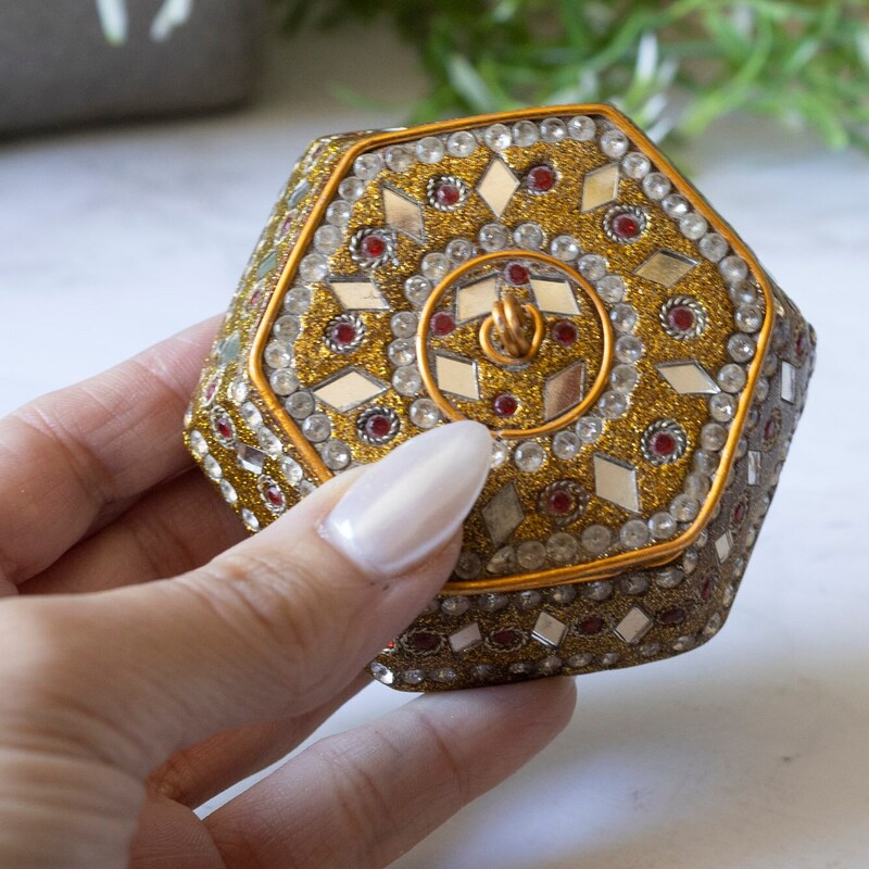 Jeweled Trinket Box - Etsy