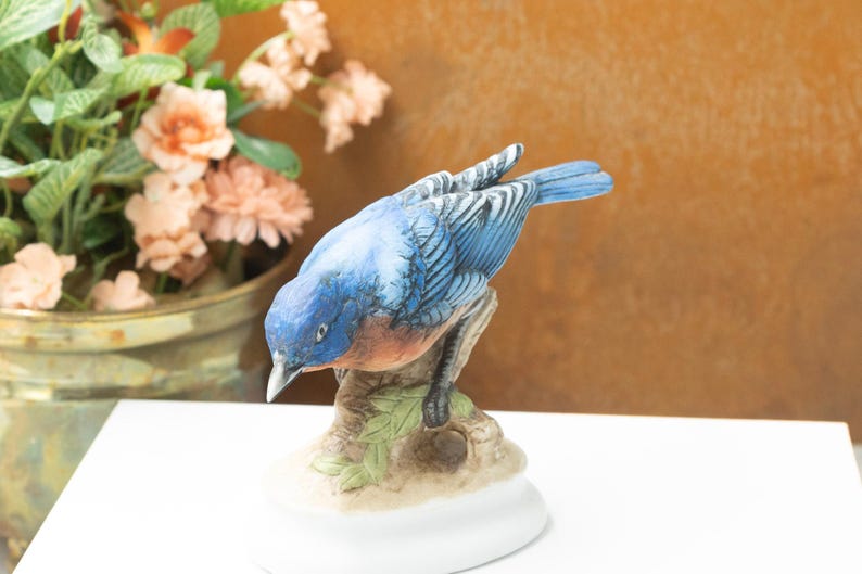 Vintage Lefton China Hand Painted Bluebird KW395 Figurine - Etsy