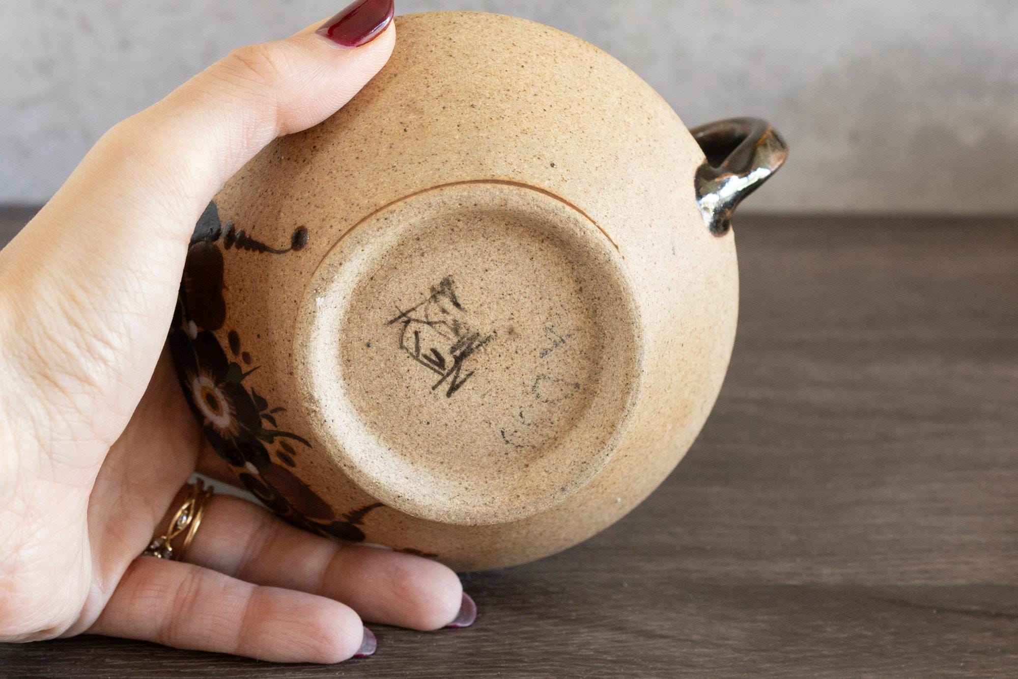 Vintage Tonala Sand Clay Pottery Pitcher/creamer Signed - Etsy