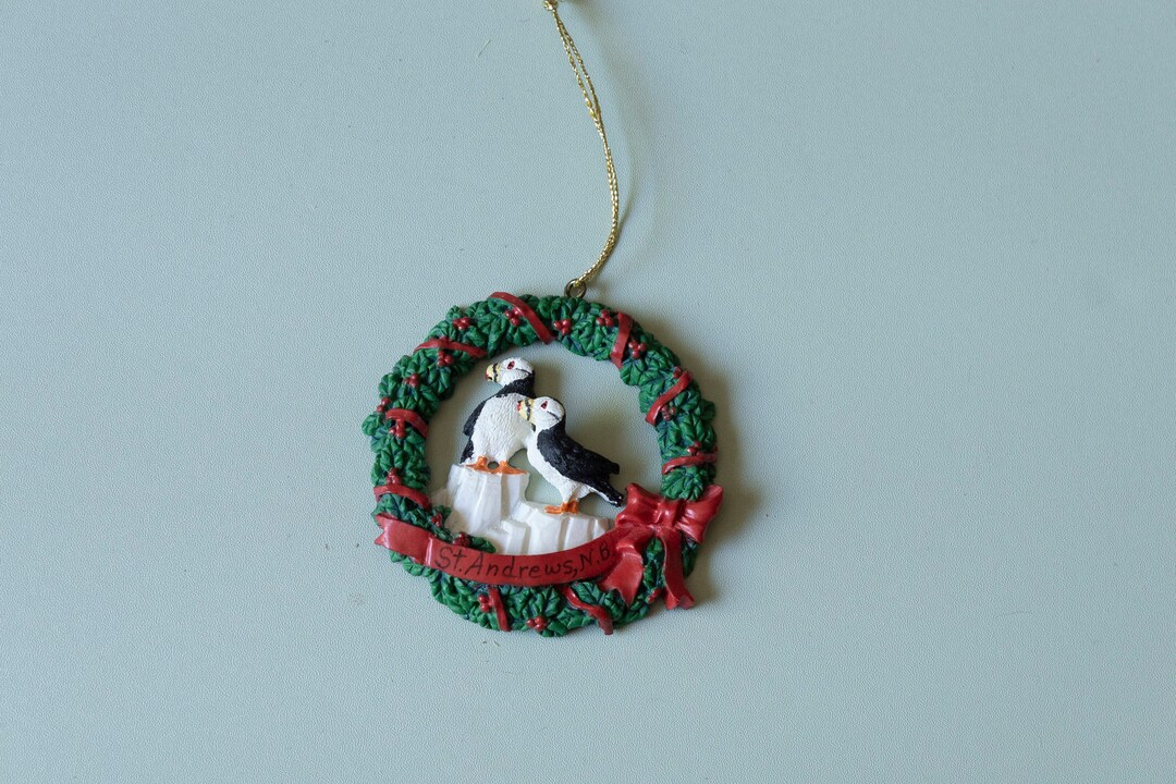 St. Andrews Horned Puffin Resin Hanging Ornament Decoration - Etsy