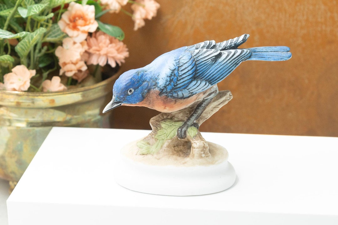 Vintage Lefton China Hand Painted Bluebird KW395 Figurine - Etsy