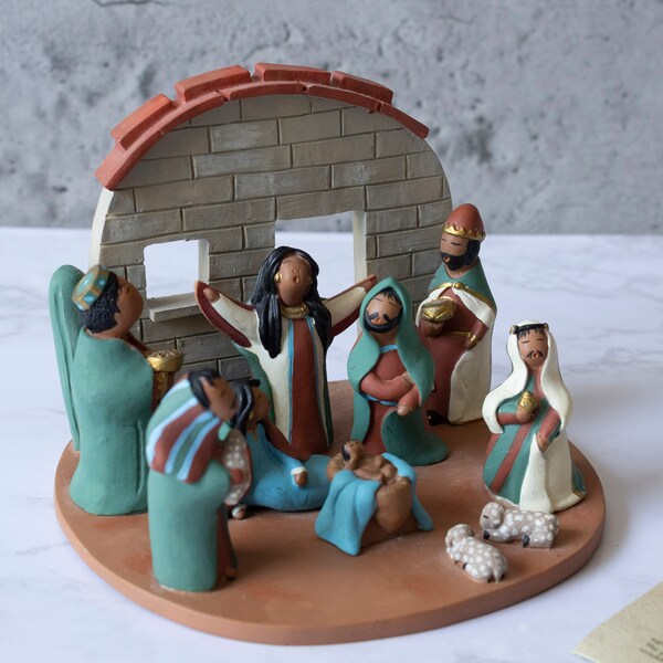 Pottery Nativity Set - Etsy