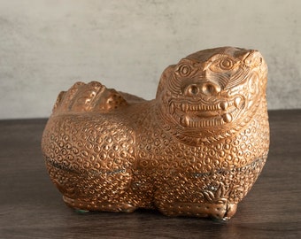 Large Gothic Box / Foo Dog Jewelry Casket / Silver Footed Jewelry Case ...