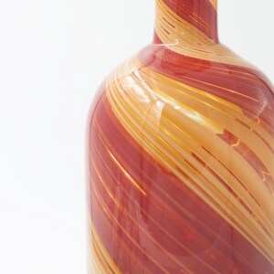 Red and Gold Swirl Art Glass Vase - Etsy