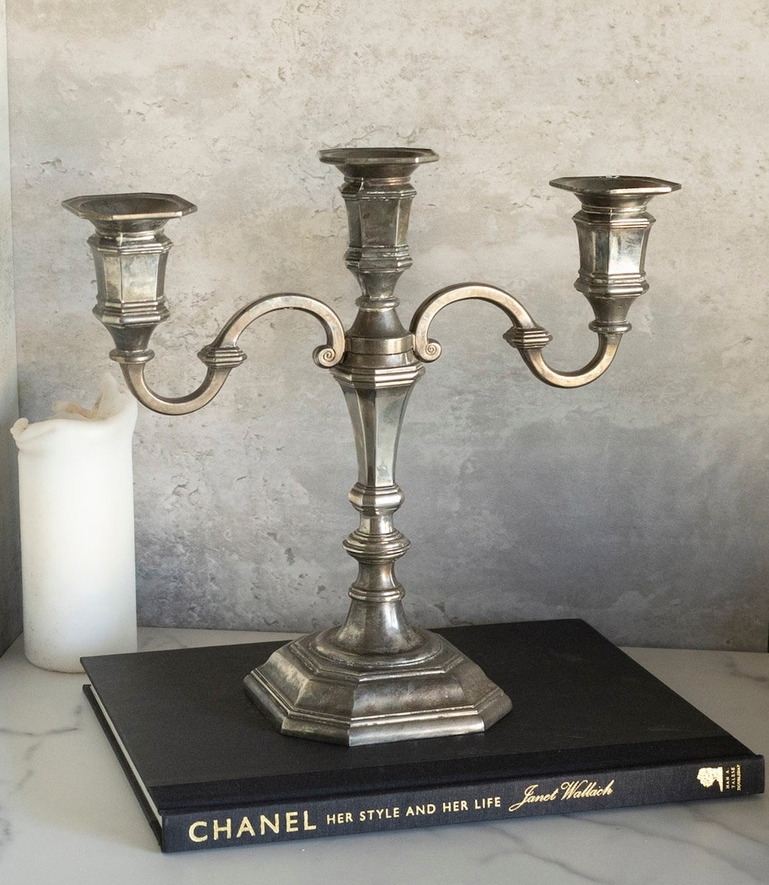Candelabra 3 Arm Candle Stick Holder Art Nouveau - Etsy