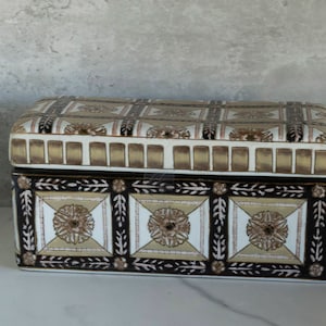 Vintage Stunning Ceramic Tile Box With Lid - Etsy