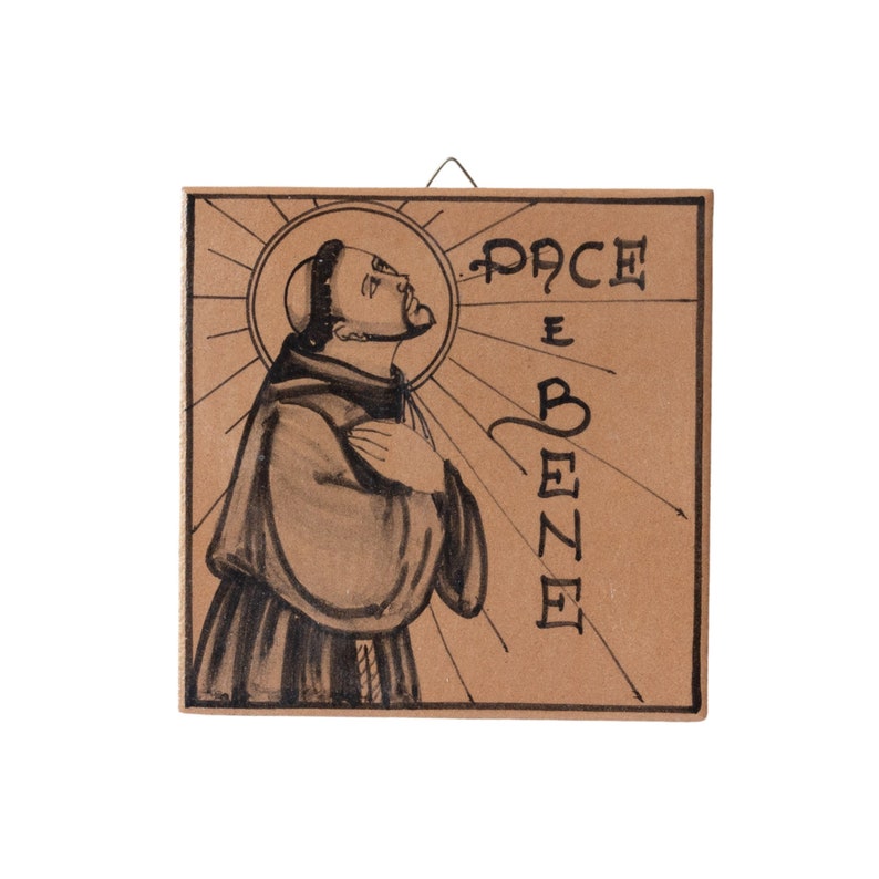 Saint Francis of Assisi Tile Pace E Bene Decorative Tile - Etsy