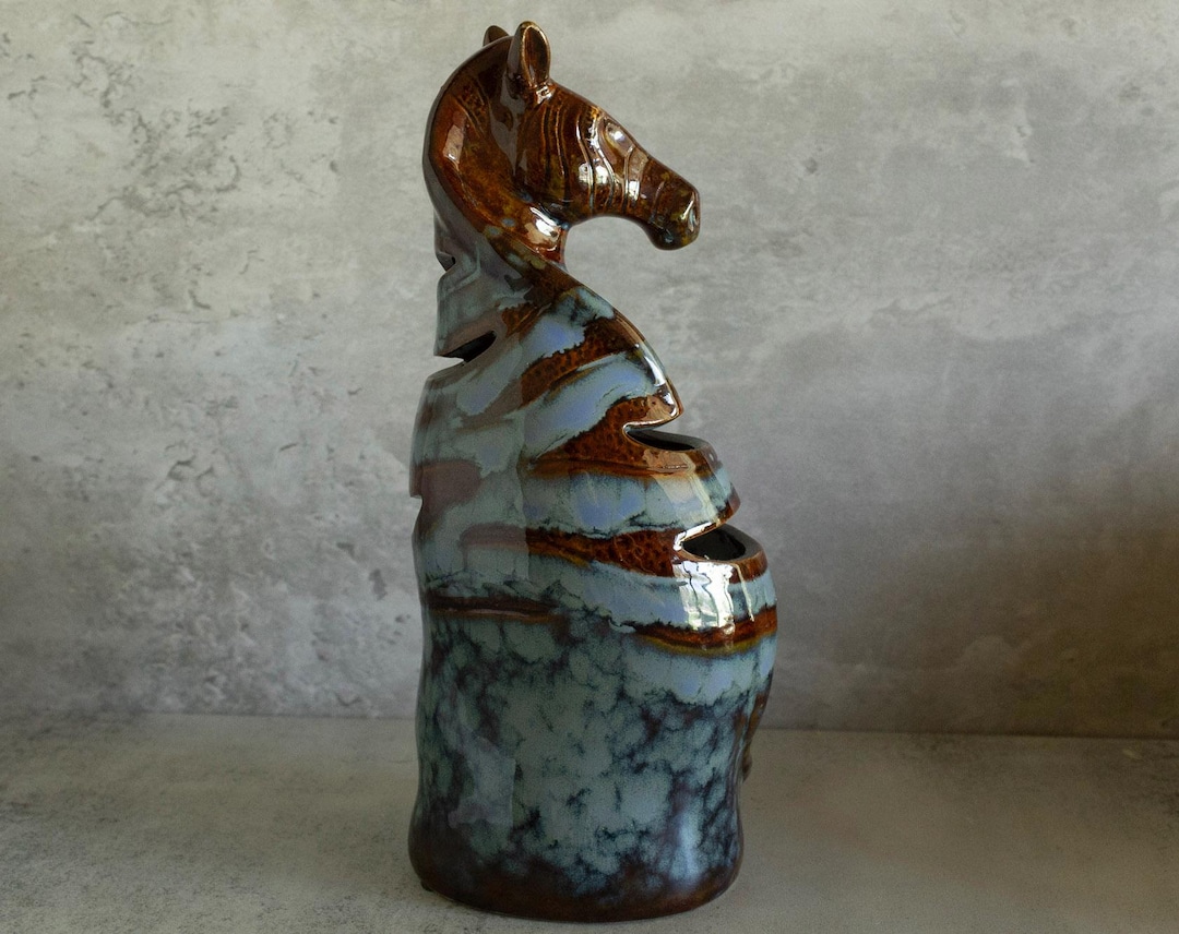 Vintage Horse Ceramic Figurine by Pier One - Etsy