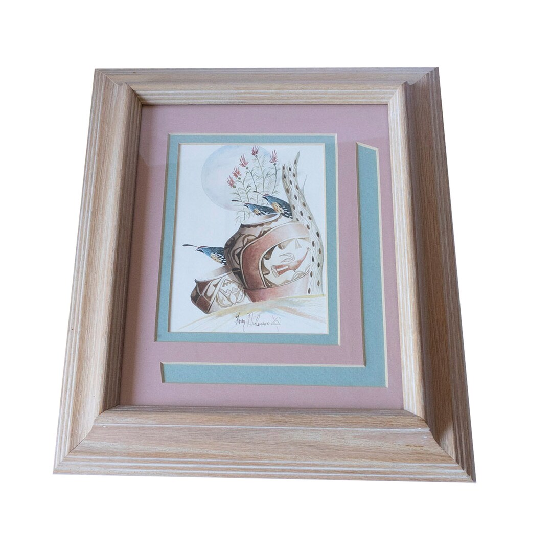 Greg Anderson Print of Southwest Quails Watercolor Print Signed Framed ...