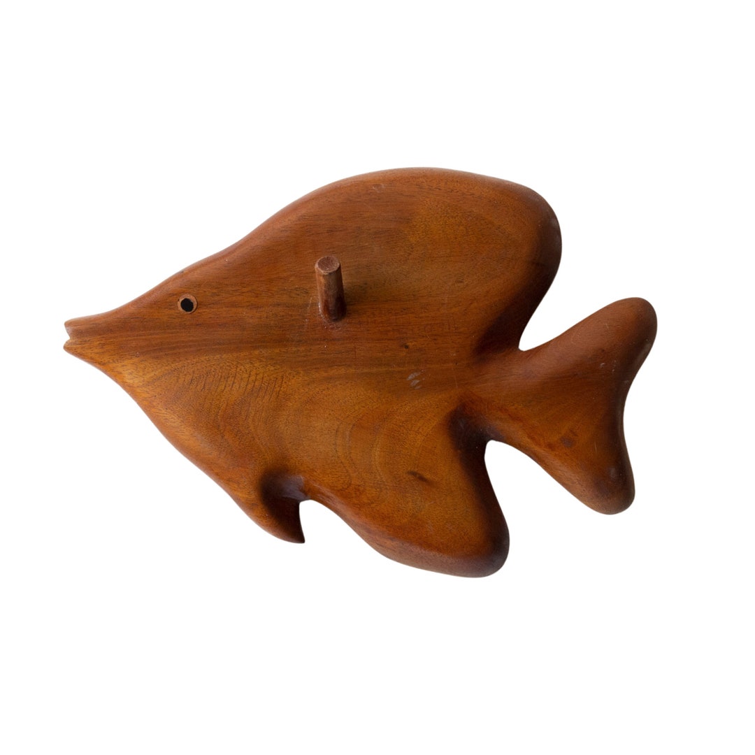 Vintage MCM Carved Wood Fish Wall Hook, Coat Hook - Etsy