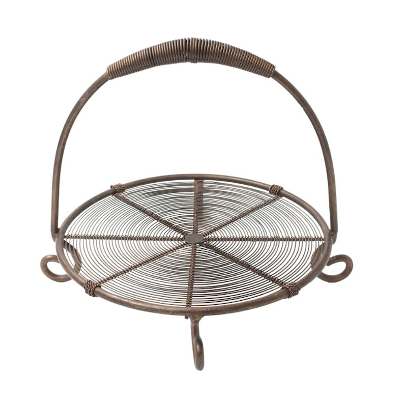 Footed Display Fruit or Cake Wire Platter Stand With Handle/cooling ...