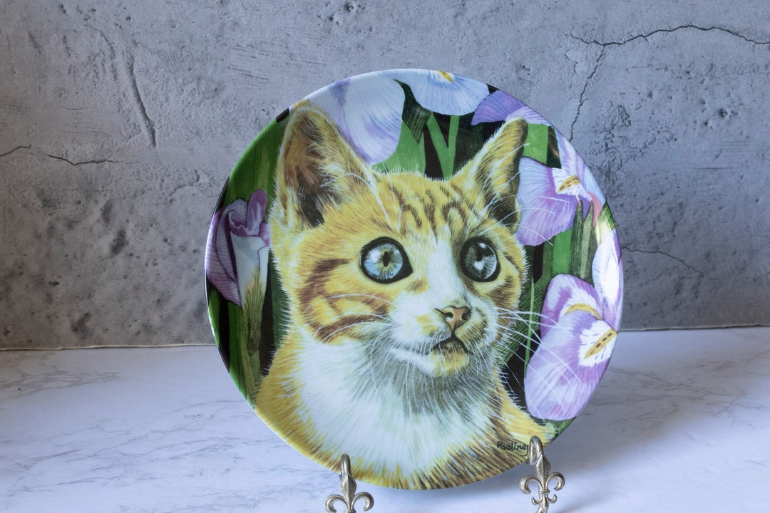 Vintage Kaiser West Germany Orange and White Cat Porcelain Plate - Etsy