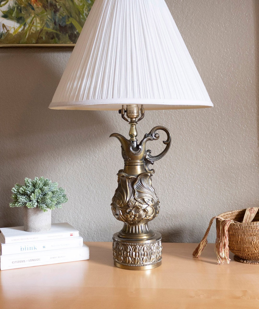 Vintage Bronze/brass Pitcher Table Lamp Victorian Style - Etsy