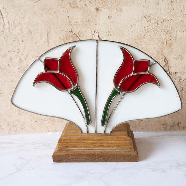 Stained Glass Fan Lamp - Etsy