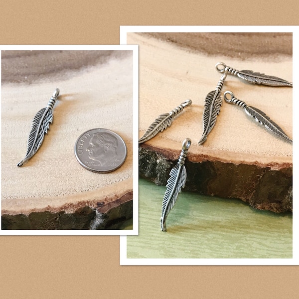Sterling Silver Feather - Etsy