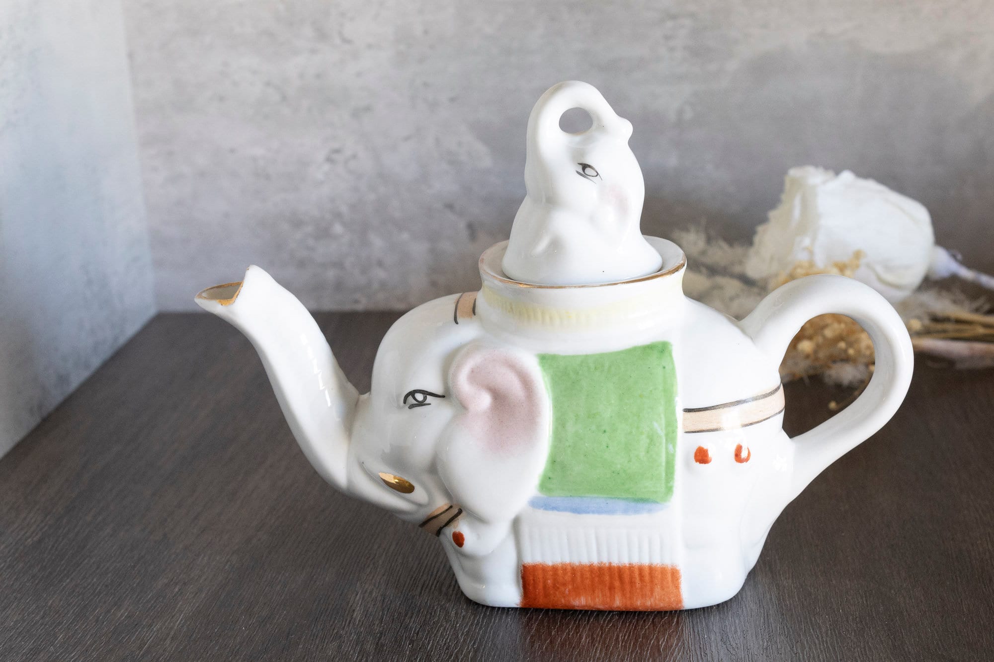 Vintage Y2K Ceramic Pier 1 Made in China Porcelain Elephant Teapot - Etsy