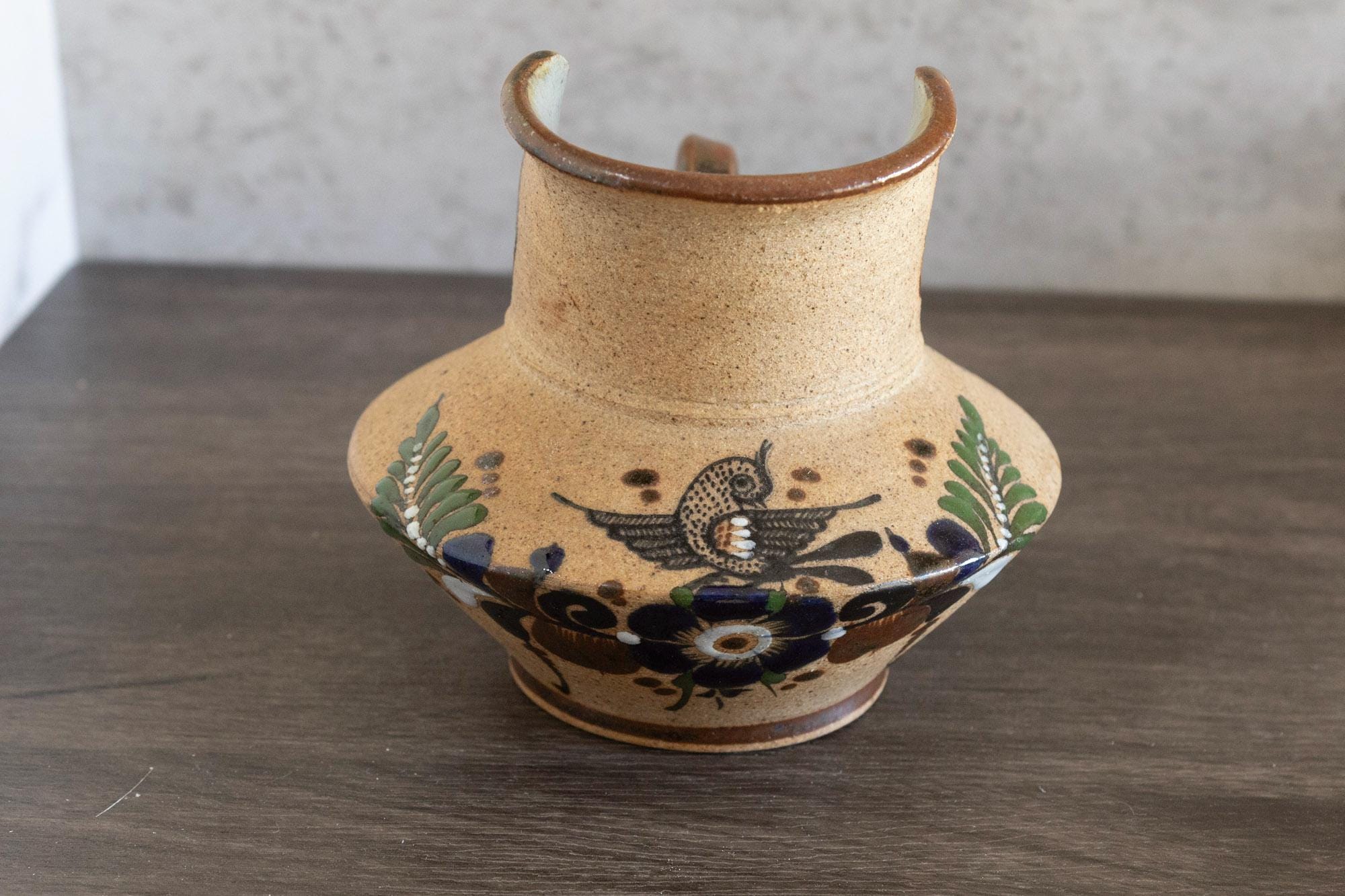 Vintage Tonala Sand Clay Pottery Pitcher/creamer Signed - Etsy