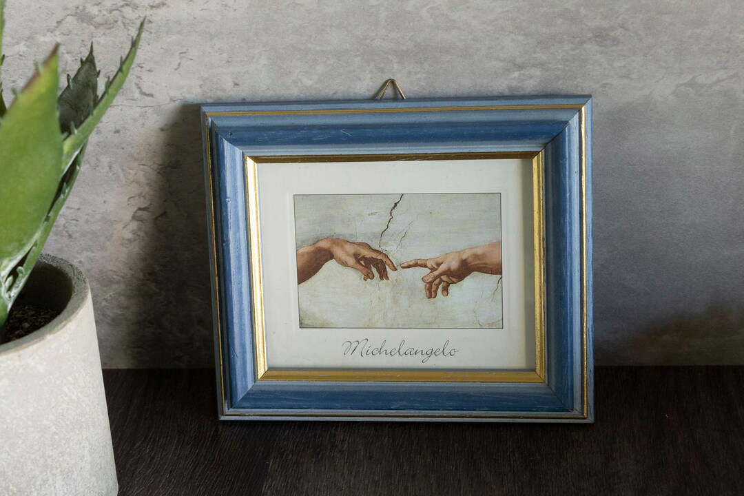 Michelangelo Framed Vintage Art Print "the Creation" Art Print, Fine ...