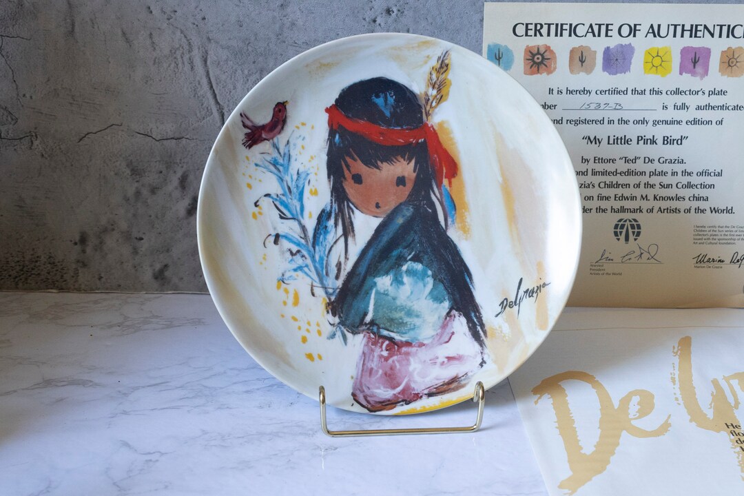 Vintage Degrazia “children of the Sun” Signed #1537-B Plate. Ted ...