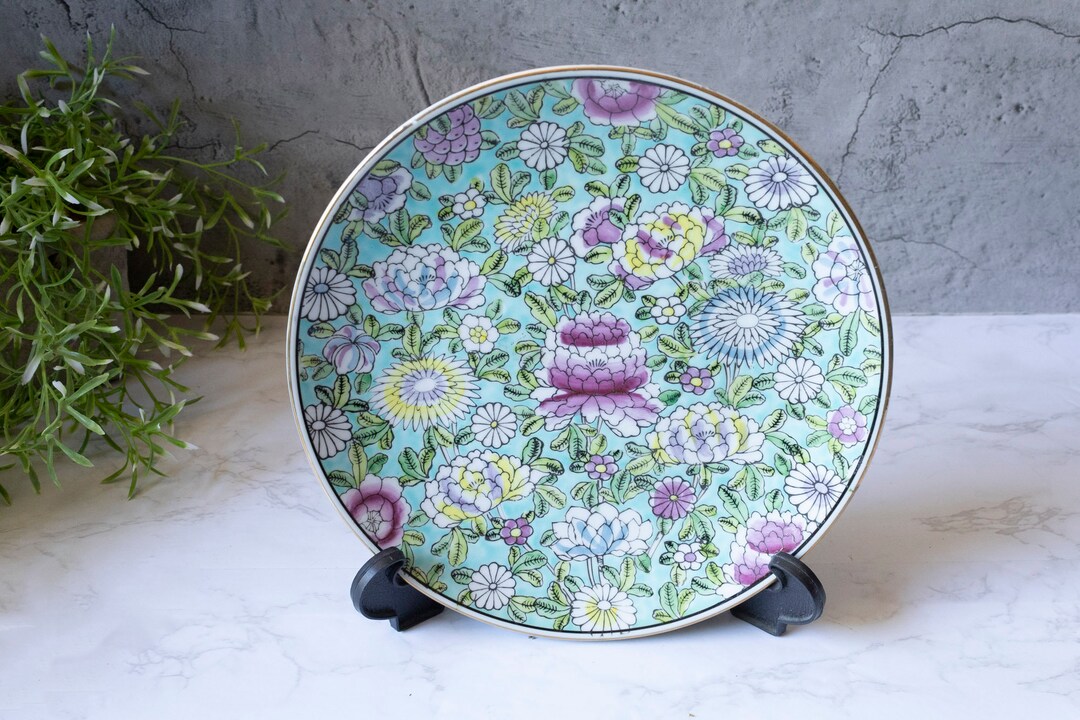 Porcelain Plate Floral by Kasuga Ware - Etsy