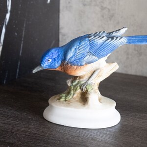 Vintage Lefton China Hand Painted Bluebird KW395 Figurine - Etsy