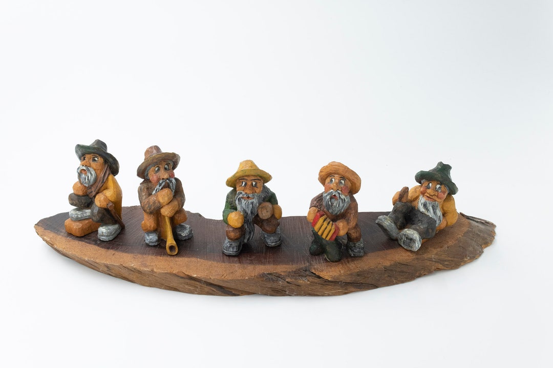 Vintage Carved Wood Miner Figurines/hillbilly Figurines - Etsy