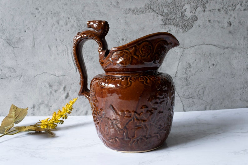 Vintage Rockingham Horse Pitcher Arthur Wood Bennington - Etsy