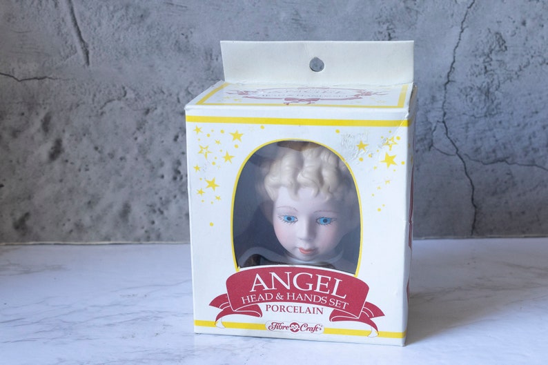 Vintage Fibre Craft ANGEL Head & HANDS Set PORCELAIN #3139-01 Blonde ...