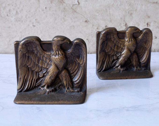 Vintage 1920s Brass Eagle Bookends by DAL ~ Decorative Art League ...