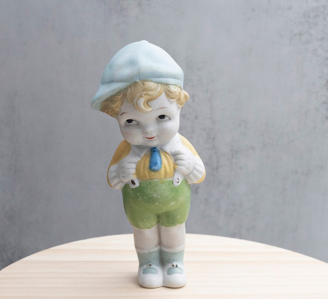 Vintage Bisque Ceramic Boy Figurine Made in Japan - Etsy