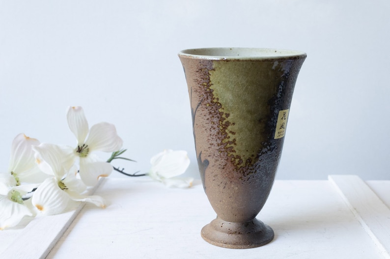 Kafuh Japan Drip Glaze Art Pottery Goblet/chalice - Etsy