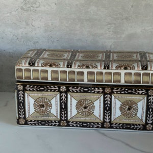 Vintage Stunning Ceramic Tile Box With Lid - Etsy