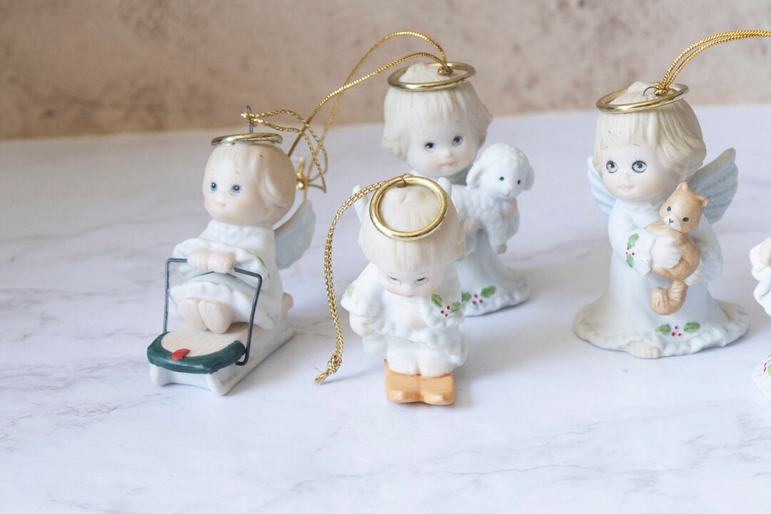 Vintage 1980's Morehead Angel Christmas Ornaments (5) MOREHEAD INC ...