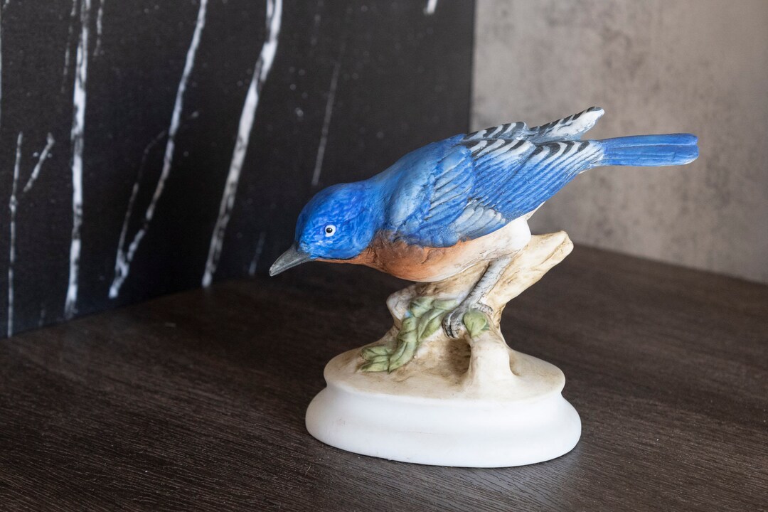 Vintage Lefton China Hand Painted Bluebird KW395 Figurine - Etsy
