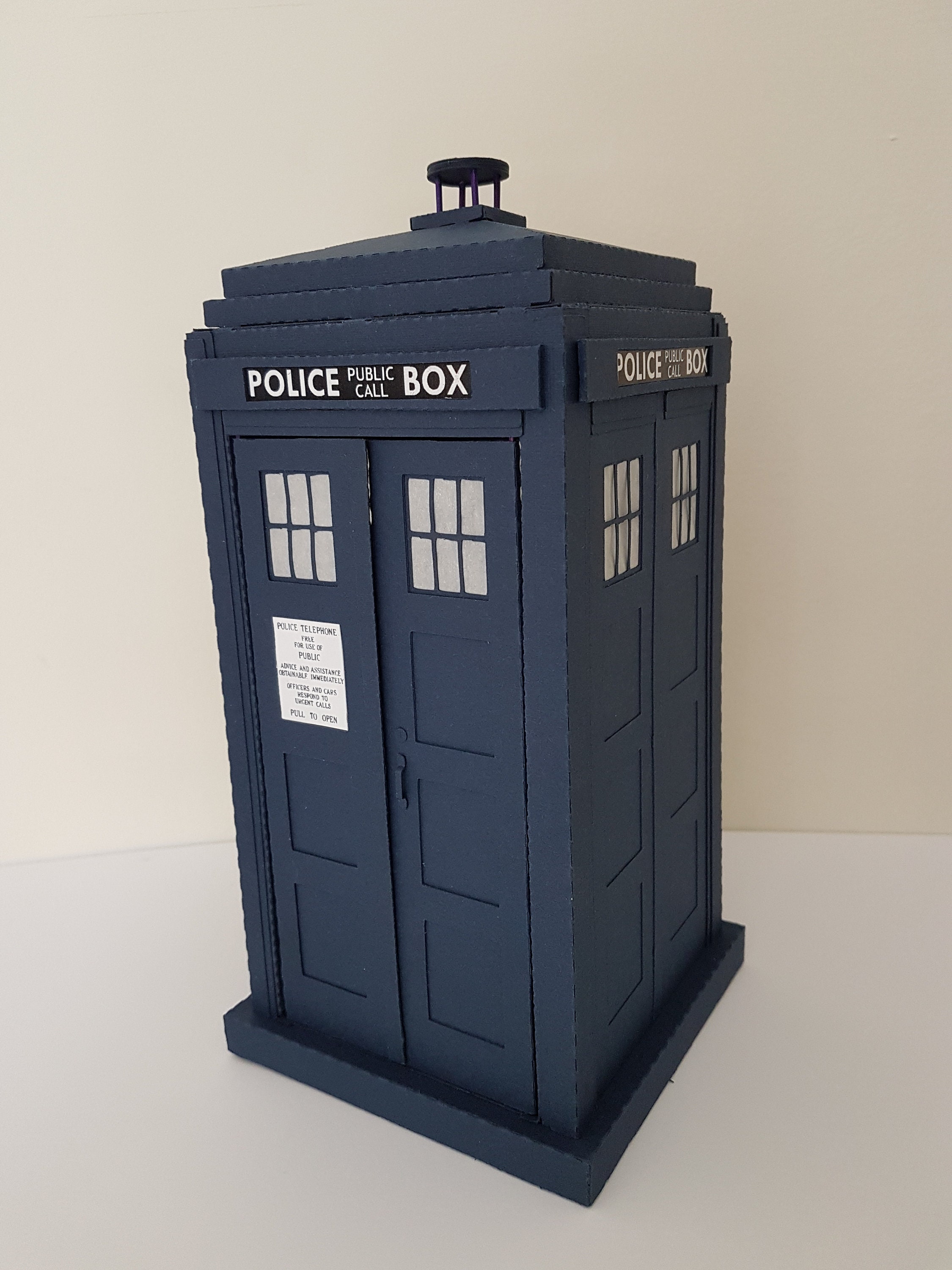 Amazing Detailed Police Box Design. Download Cutfiles & Instructions ...