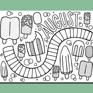 Year of Monthly Giant Goal Tracker/coloring Poster for Kids 12 Month ...