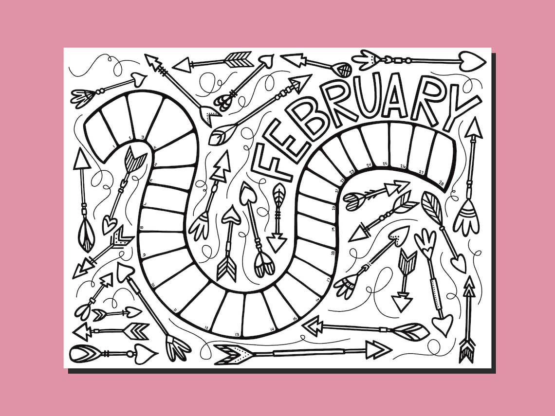 Year of Monthly Giant Goal Tracker/coloring Poster for Kids 12 Month ...