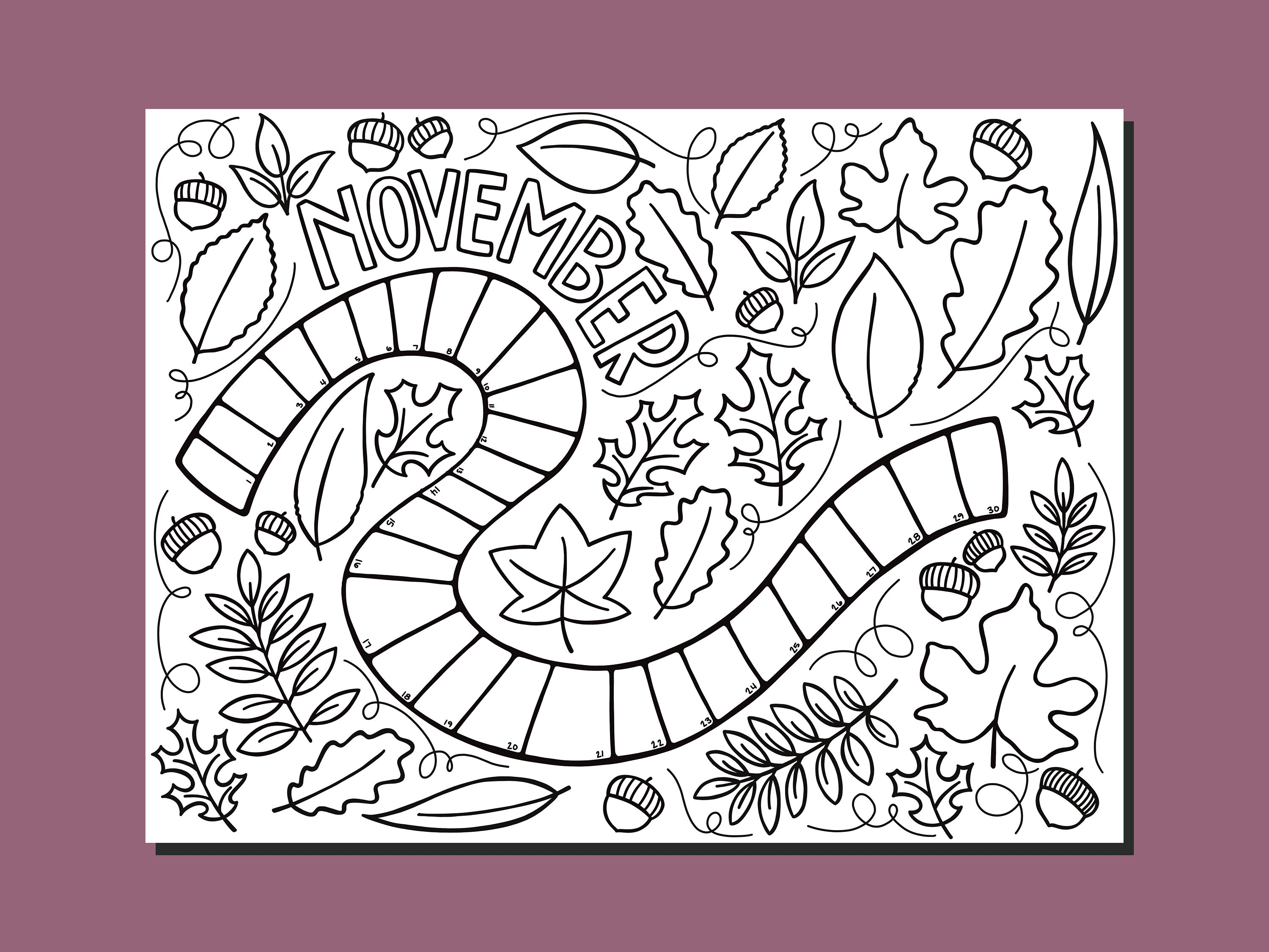 Year of Monthly Giant Goal Tracker/coloring Poster for Kids 12 Month ...
