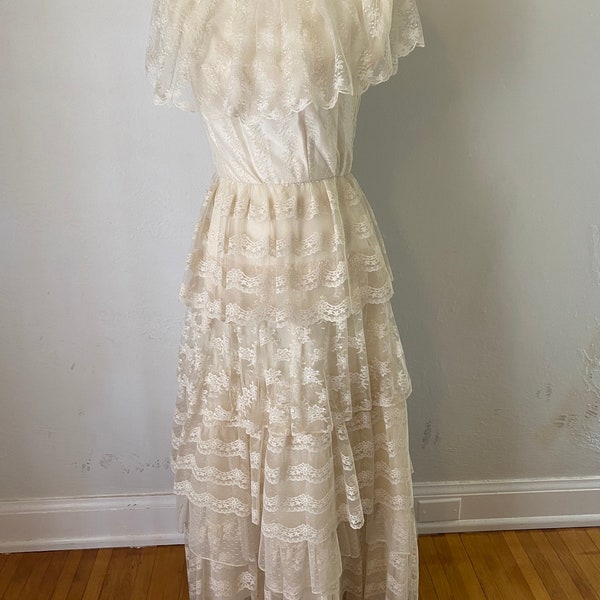 Ivory Ruffle Dress - Etsy