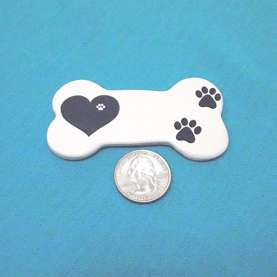 Dog Paw Dog Bone Ceramic Refrigerator Magnet With Strong Magnet - Etsy