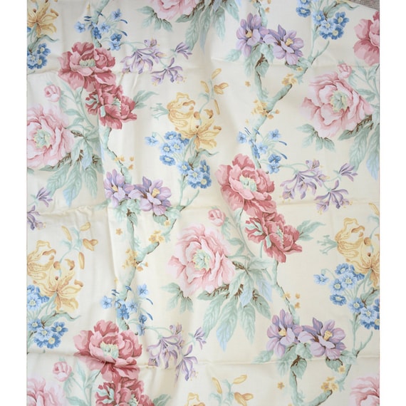 Beautiful Vintage English Floral Fabric | Etsy