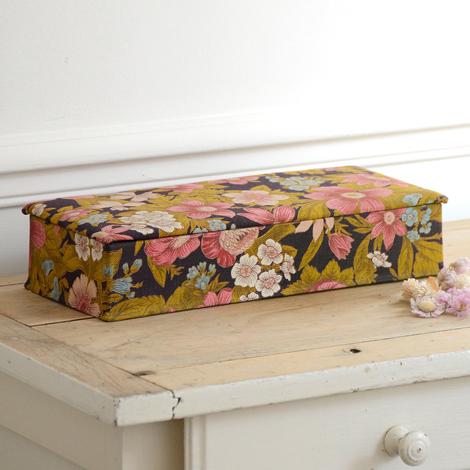 Beautiful Vintage French Padded Box - Etsy