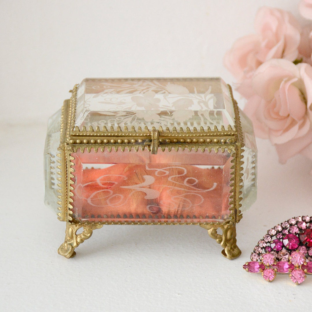 French 1920's Crystal Jewelry Box - Etsy