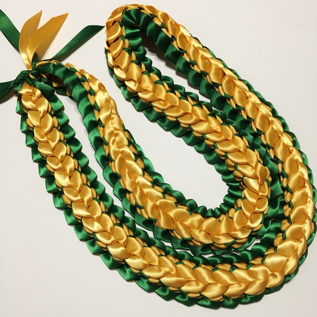Extra Long - Choose Your Colors Satin Ribbon Double Lei - Etsy
