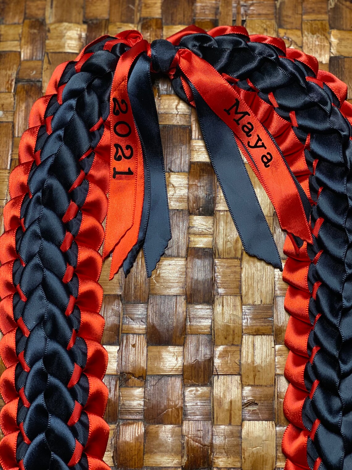 Extra Long Choose Your Colors Satin Ribbon Double Lei - Etsy